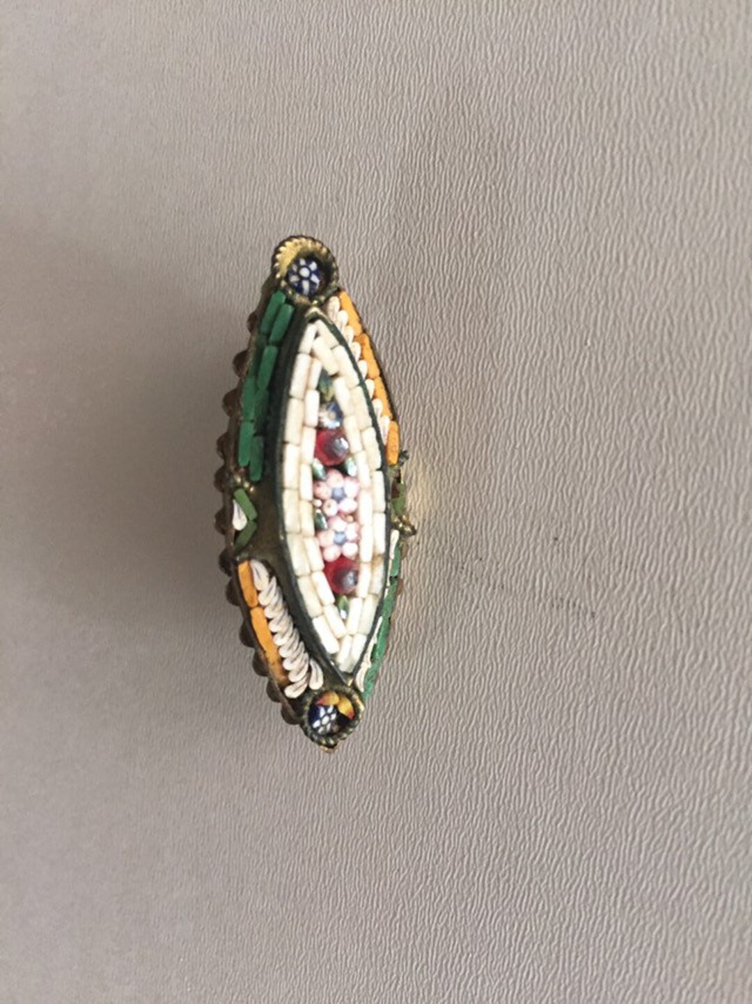 FREE SHIPPING /micro Mosaic Brooch/mosaic Brooch/antique Mosaic Pin ...