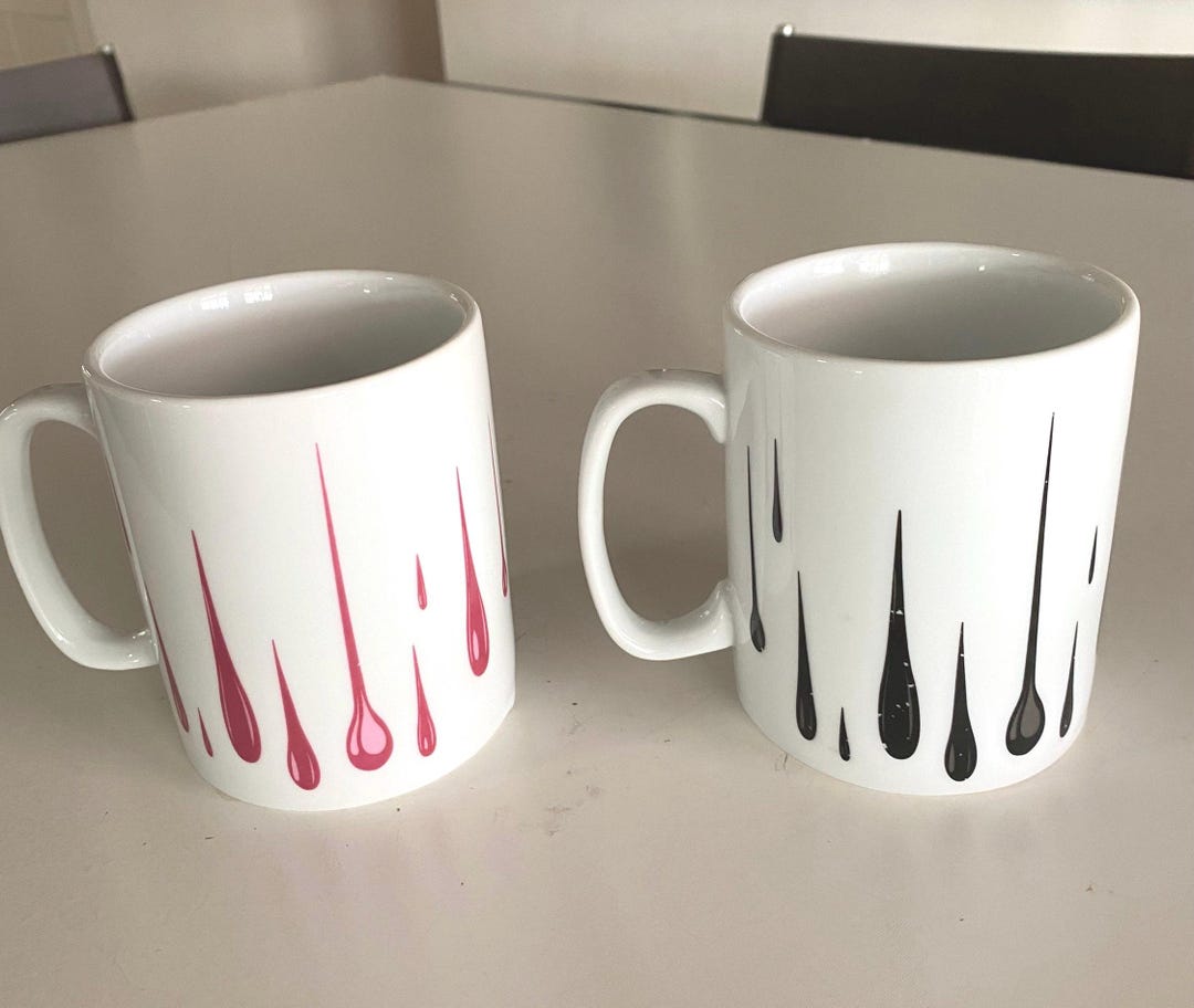 Gallery Drip Ceramic Mugs/ PAIR/ Coffee Mugs/ by Gatormom13 - Etsy