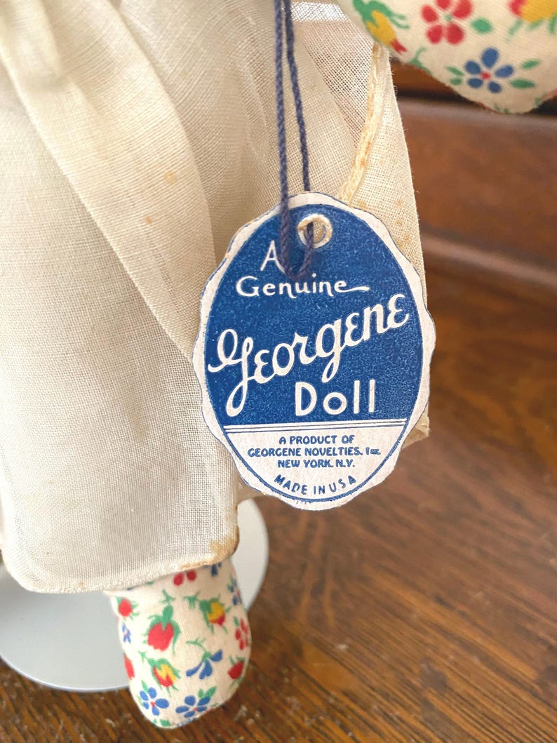 Nurse Doll Georgene Novelities Oil Cloth Rag Doll, Red Cross Georgene ...