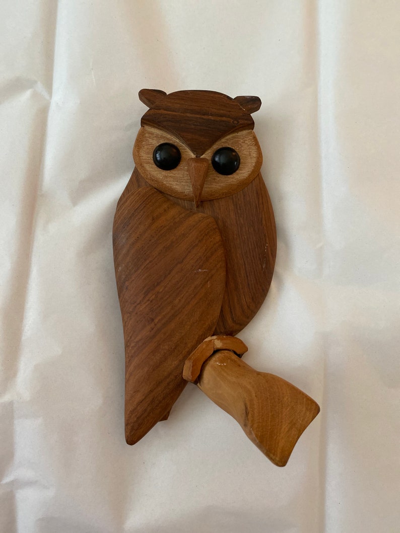 Wooden Owl /Carved Owl/ Wooden Carved Owl Wall | Etsy