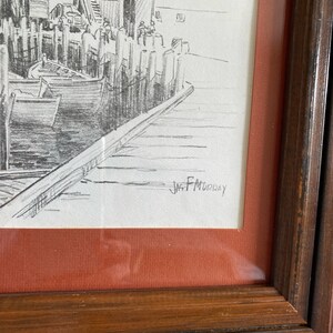 Jas F Murray Pencil Etching Wooden Frame/james Francis Murray New ...