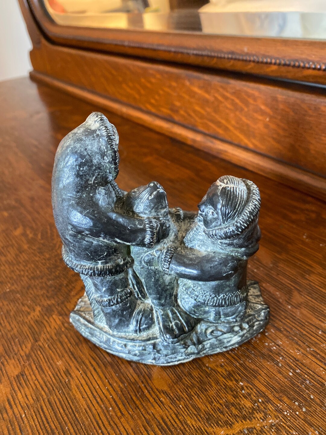 The Wolf Sculptures, A Wolf Original/ Made in Canada/ Inuit Art Eskimo ...