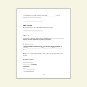 Letter to Court Template Word PDF | Legal Correspondence Sample ...