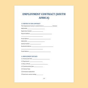 Sa Lease Agreement Template - Etsy