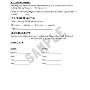 Sales Agreement - Product Purchase Template | Business Forms ...