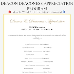 Deacon Program Template - Servant Program Sample | Church Programs ...