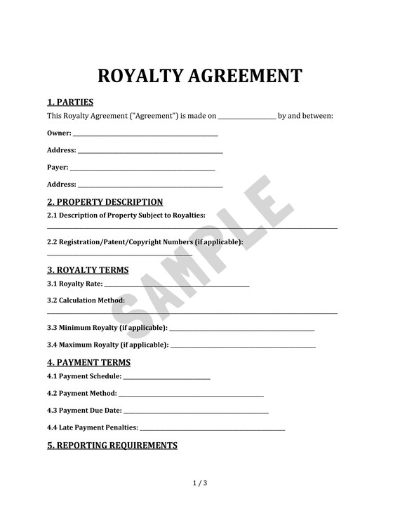 What Is A Royalty Agreement