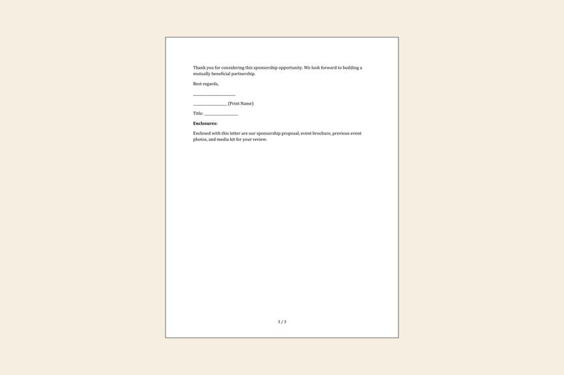 Sponsorship Request Letter Template Word & PDF - Funding Appeal Sample ...