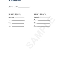 Non Disclosure Agreement Template - Etsy