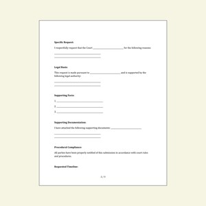 Letter to Court Template Word PDF | Legal Correspondence Sample ...