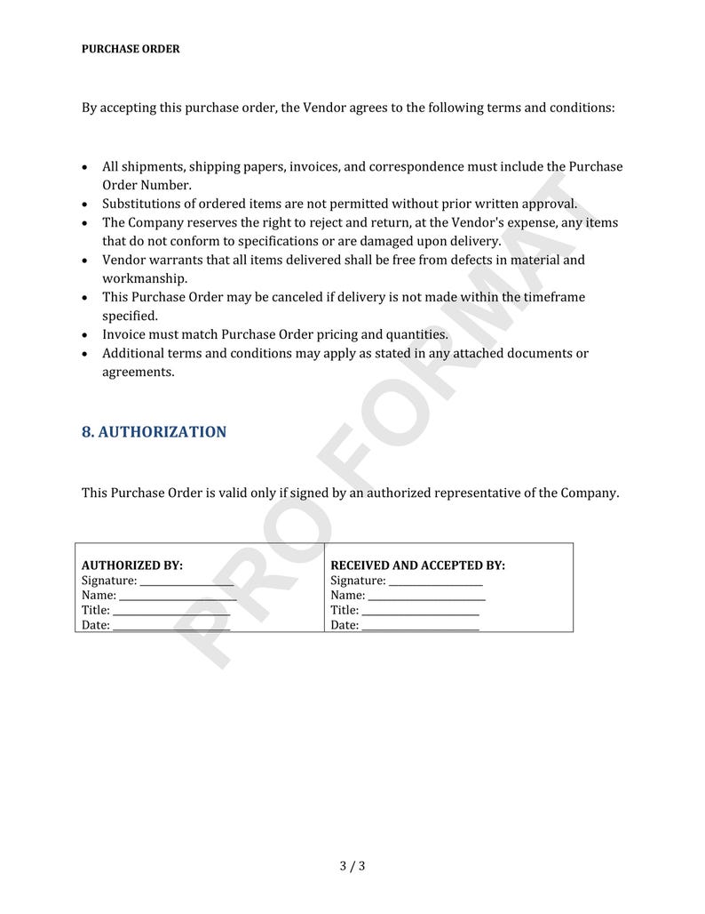 Purchase Order Form Template, Procurement Form, Buying Request ...