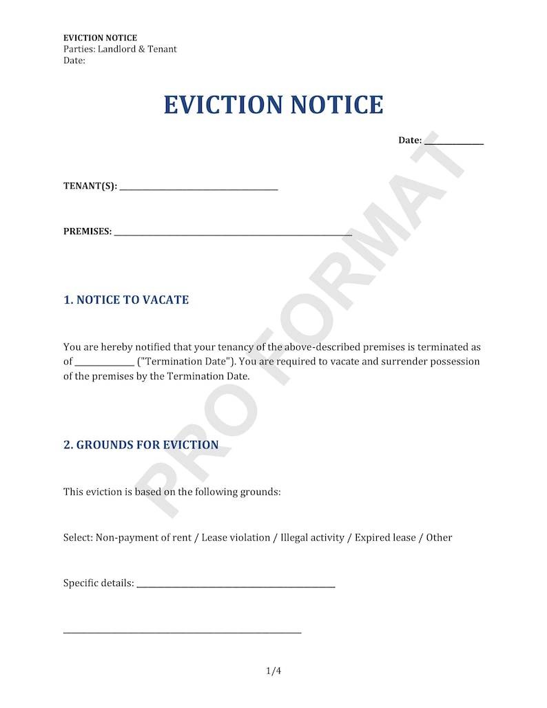 Eviction-notice-template - Removal Notice, Tenant Evict, Lease ...