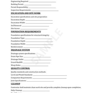 Retaining Wall Construction Agreement Template. Outdoor Build Contract ...