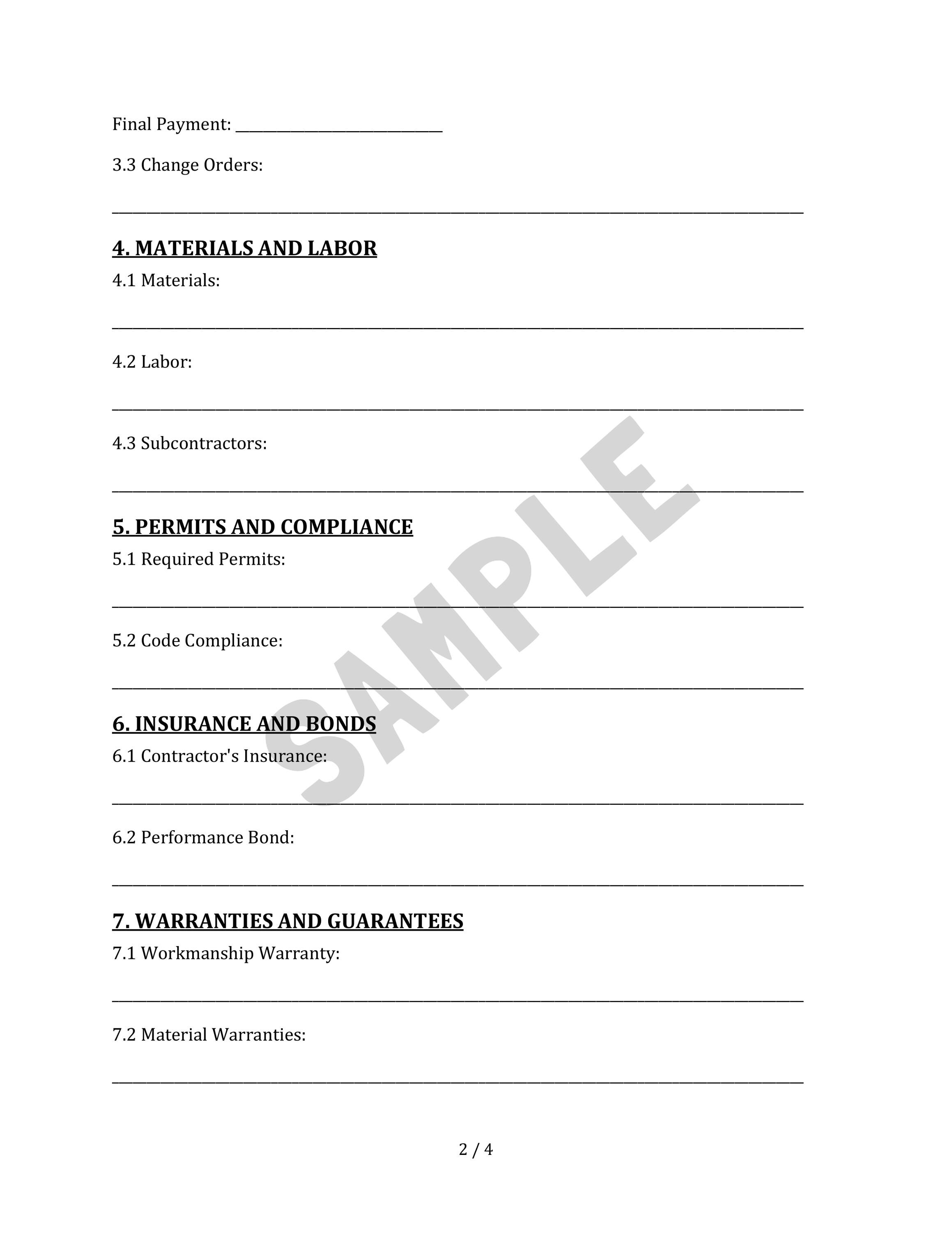 General Contractor Agreement - Construction Contract Template ...