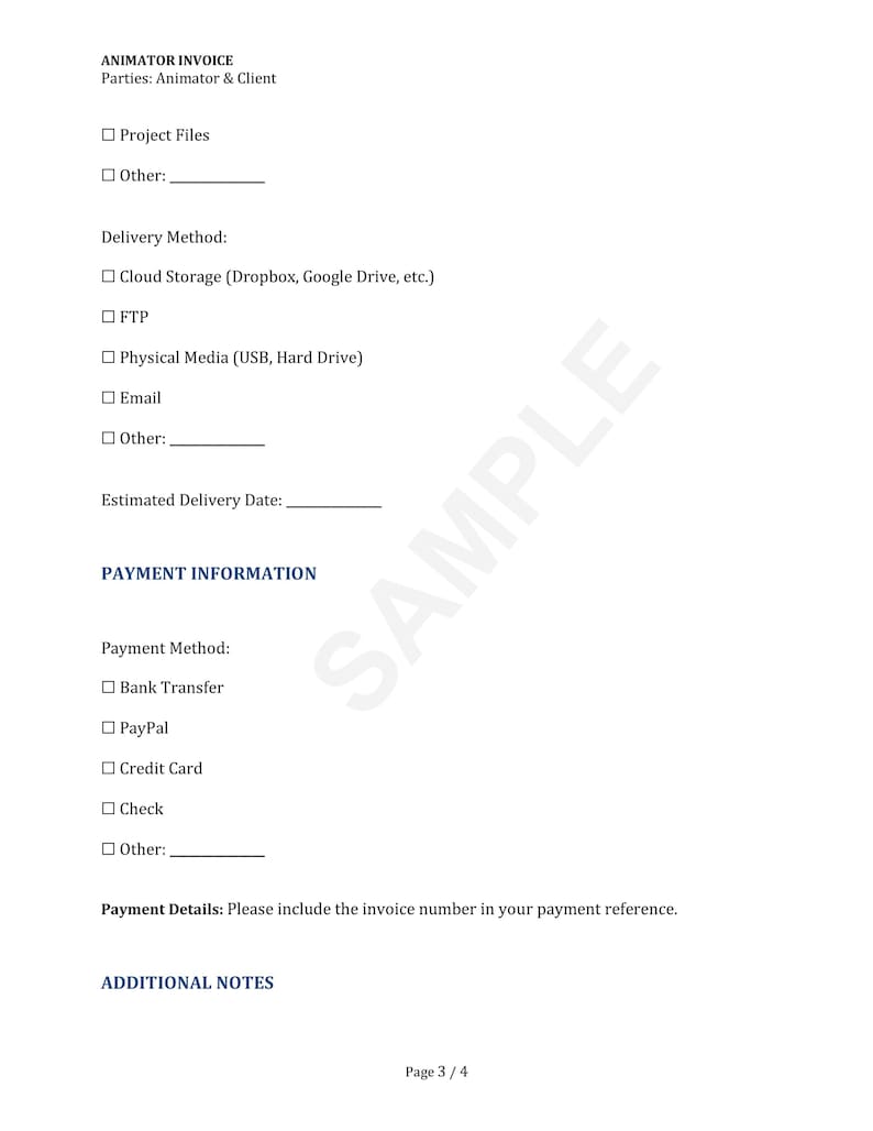 Animator Invoice, Animation Payment Template | Creative Business Forms ...