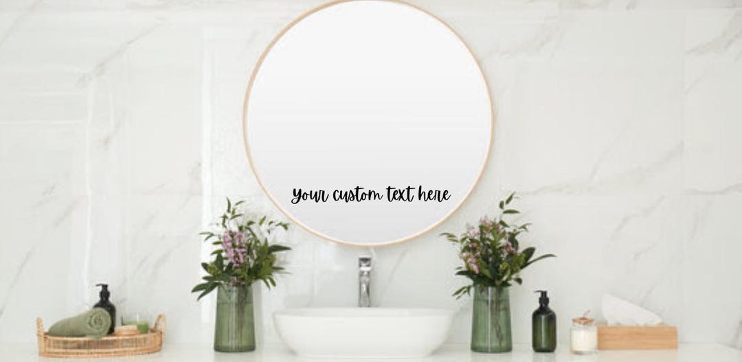 Custom Mirror Decals- Personalized Quote or Saying | Choose Your Font ...