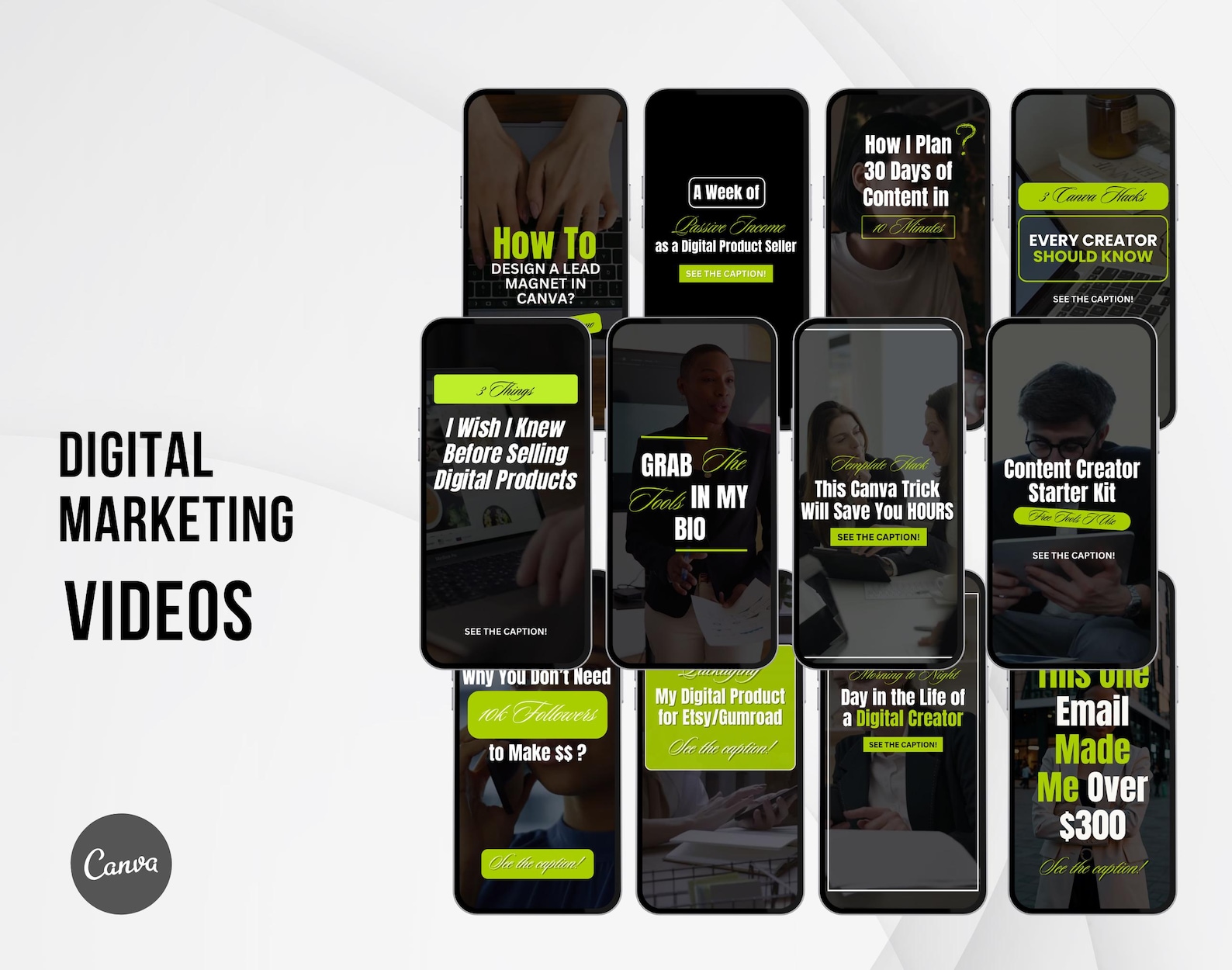 Digital Marketing Read Caption Reels Canva Templates, Social Media ...