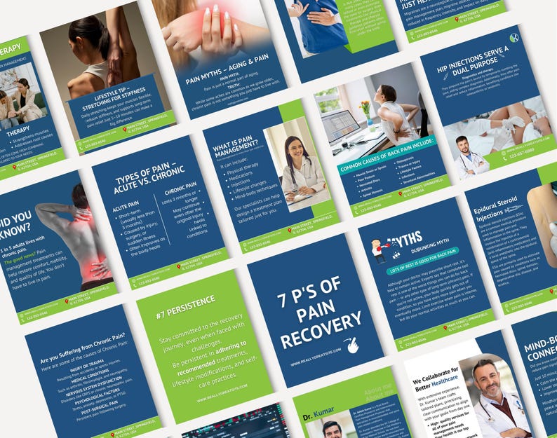 Pain Management Canva Templates, Therapy, Wellness, Chronic Pain ...