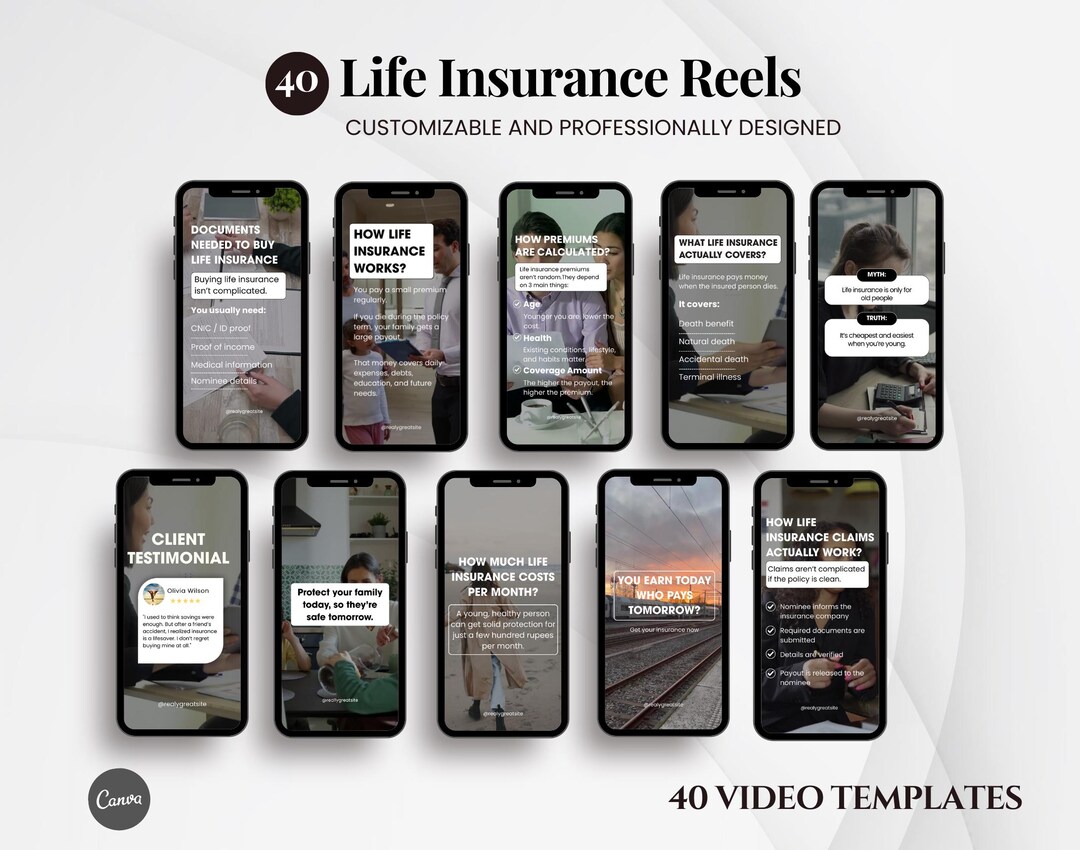 Life Insurance Reels, Insurance Agent Marketing, Term Life, Financial ...
