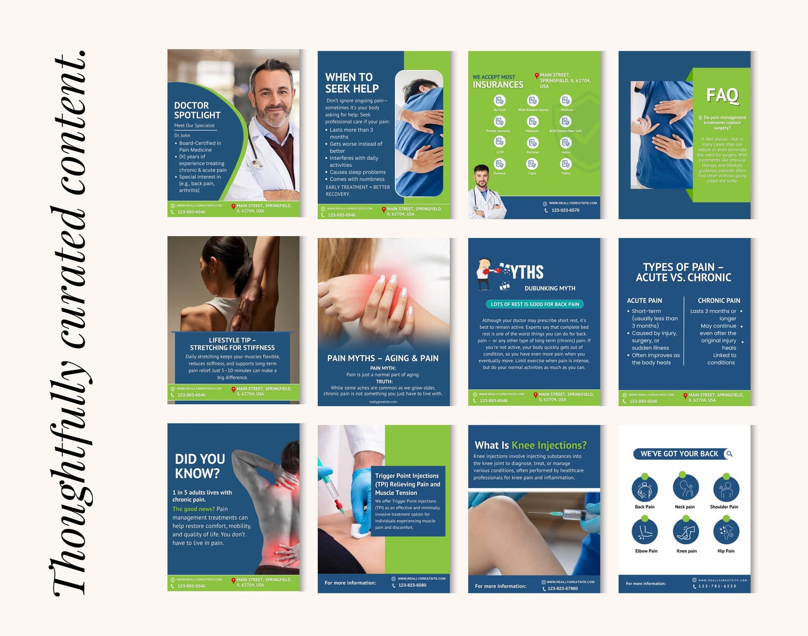 Pain Management Canva Templates, Therapy, Wellness, Chronic Pain ...
