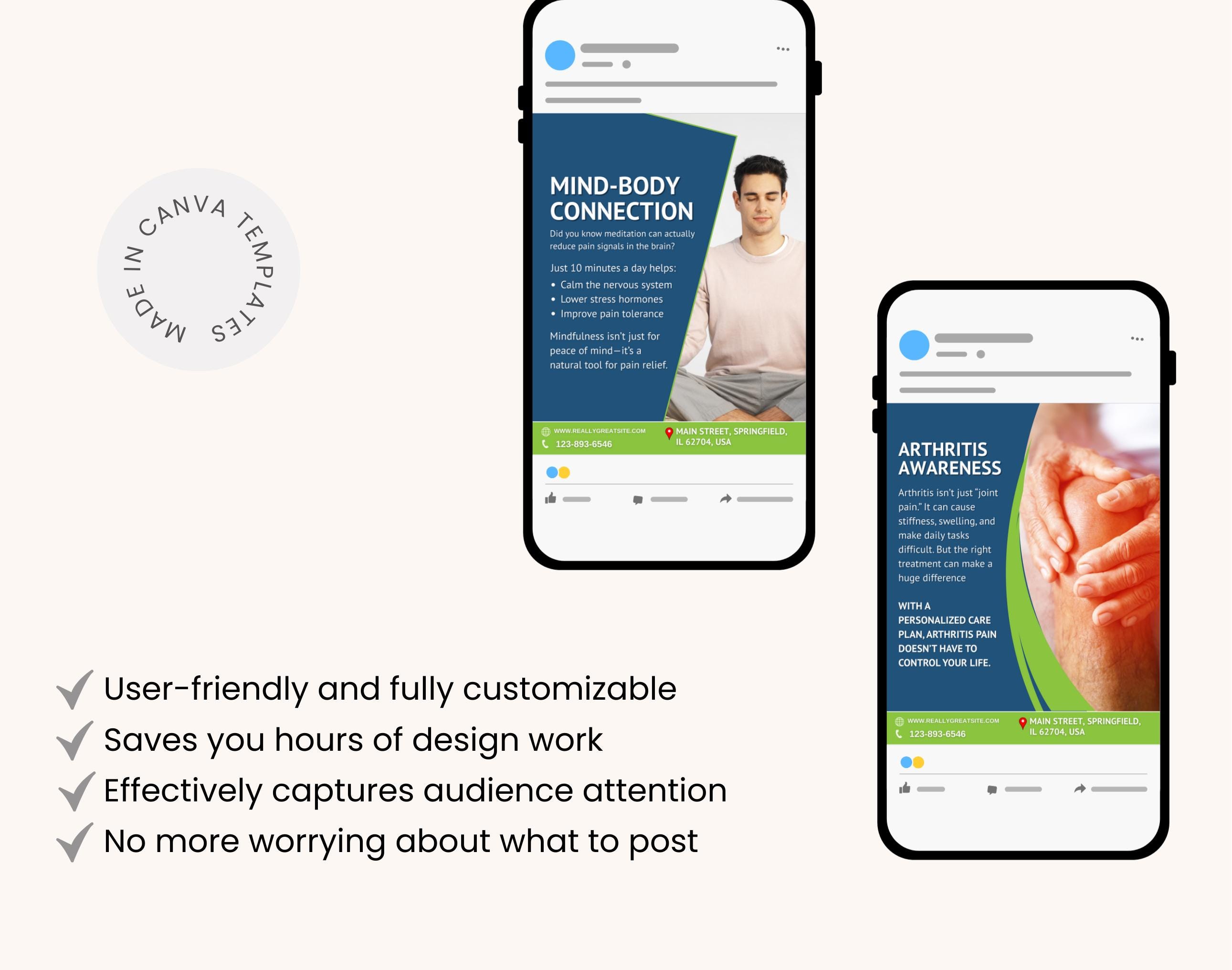 Pain Management Canva Templates, Therapy, Wellness, Chronic Pain ...