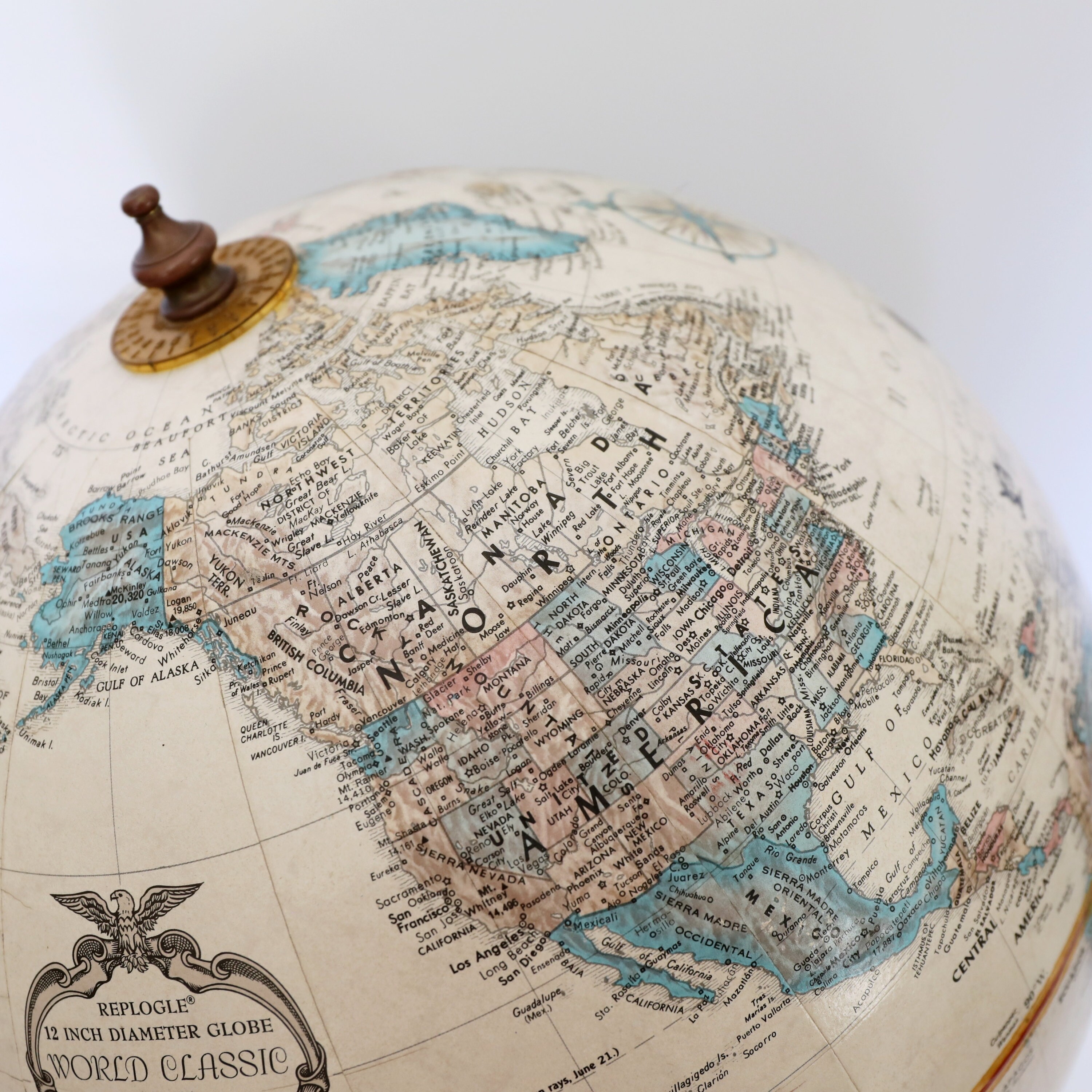 Vintage Replogle 12 World Classic Series Globe With Wood Stand / Made ...