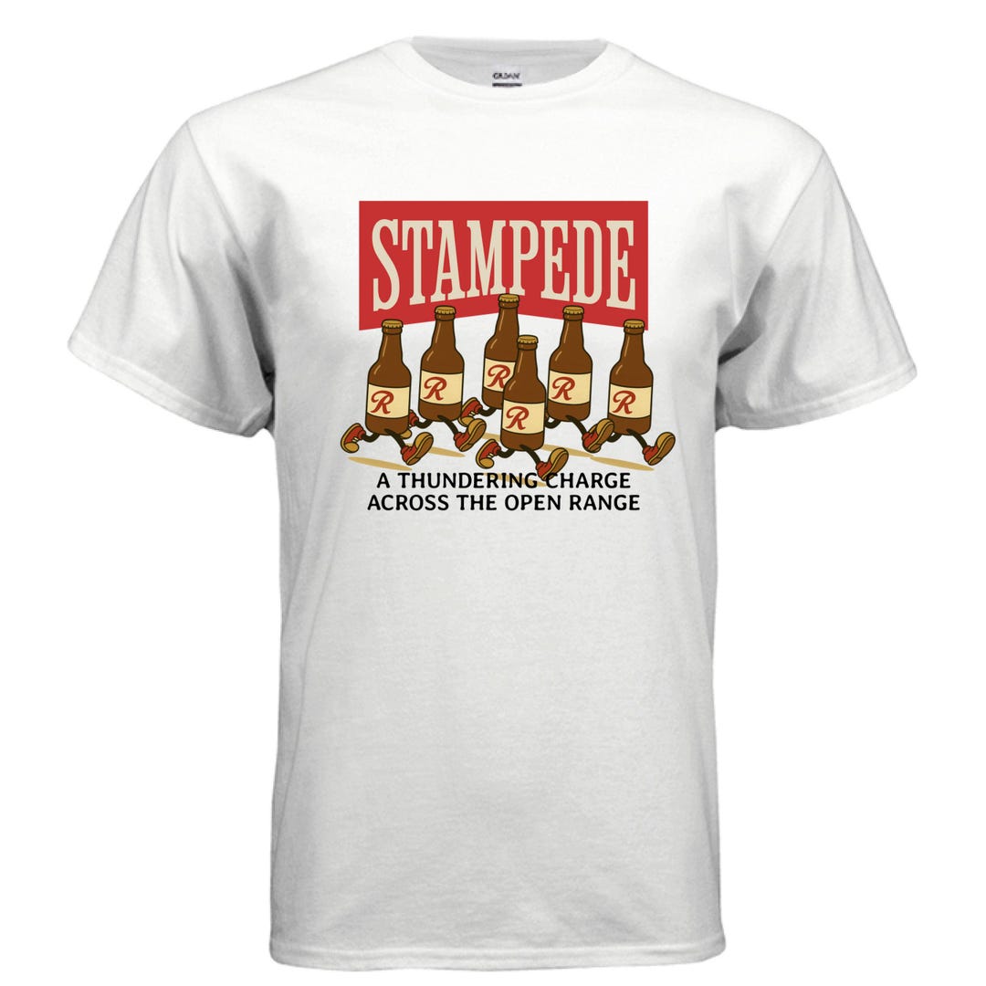 Stampede T-shirt – Rainier Beer Bottle Edition - Etsy