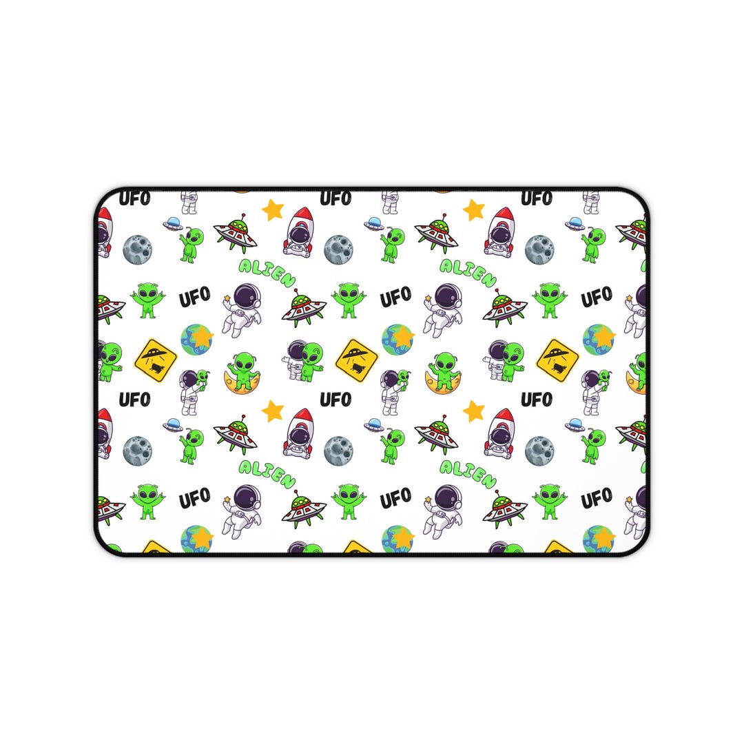 UFO Extraterrestrials Desk Mat, Alien Decor - Etsy