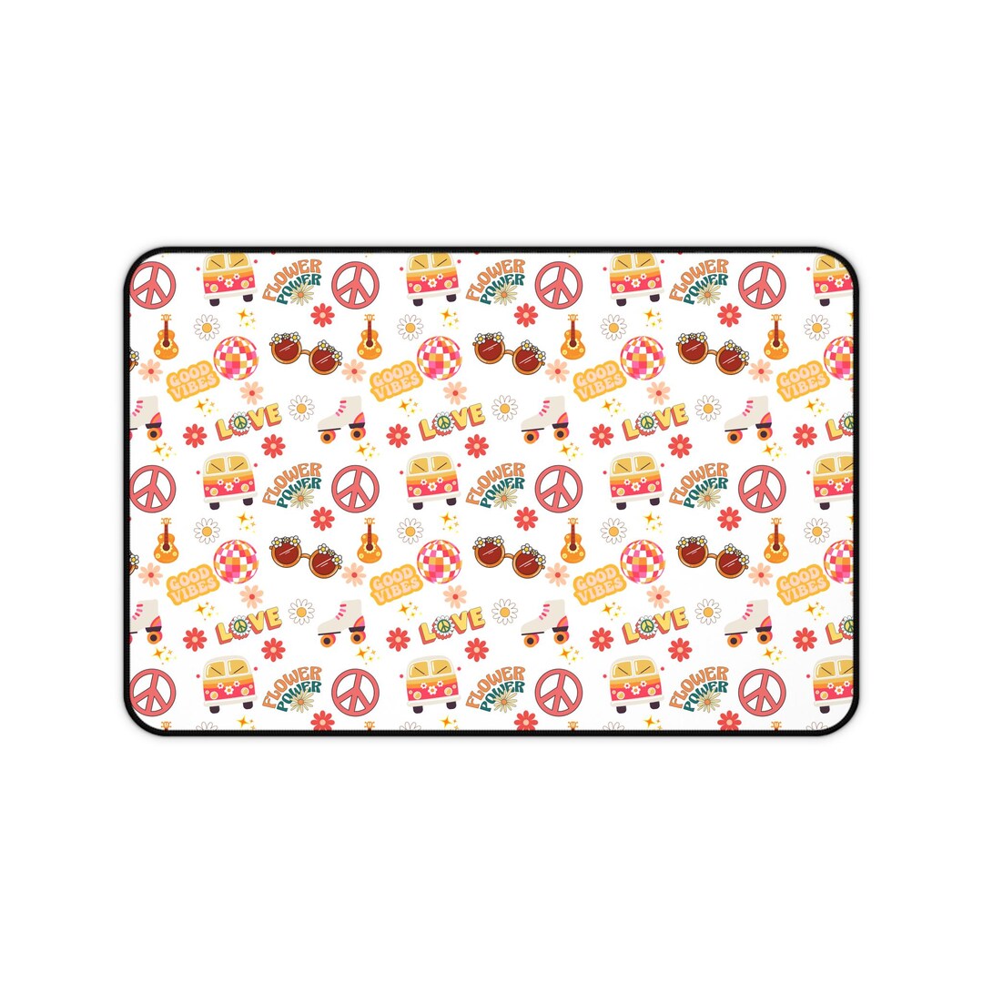 Retro Hippy Themed Desk Mat - Etsy