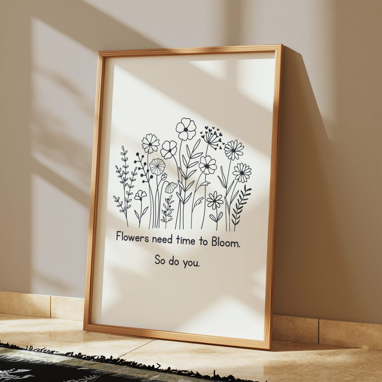 Botany Flower Poster - Minimalist Quote Wall Art for Office, Bedroom ...