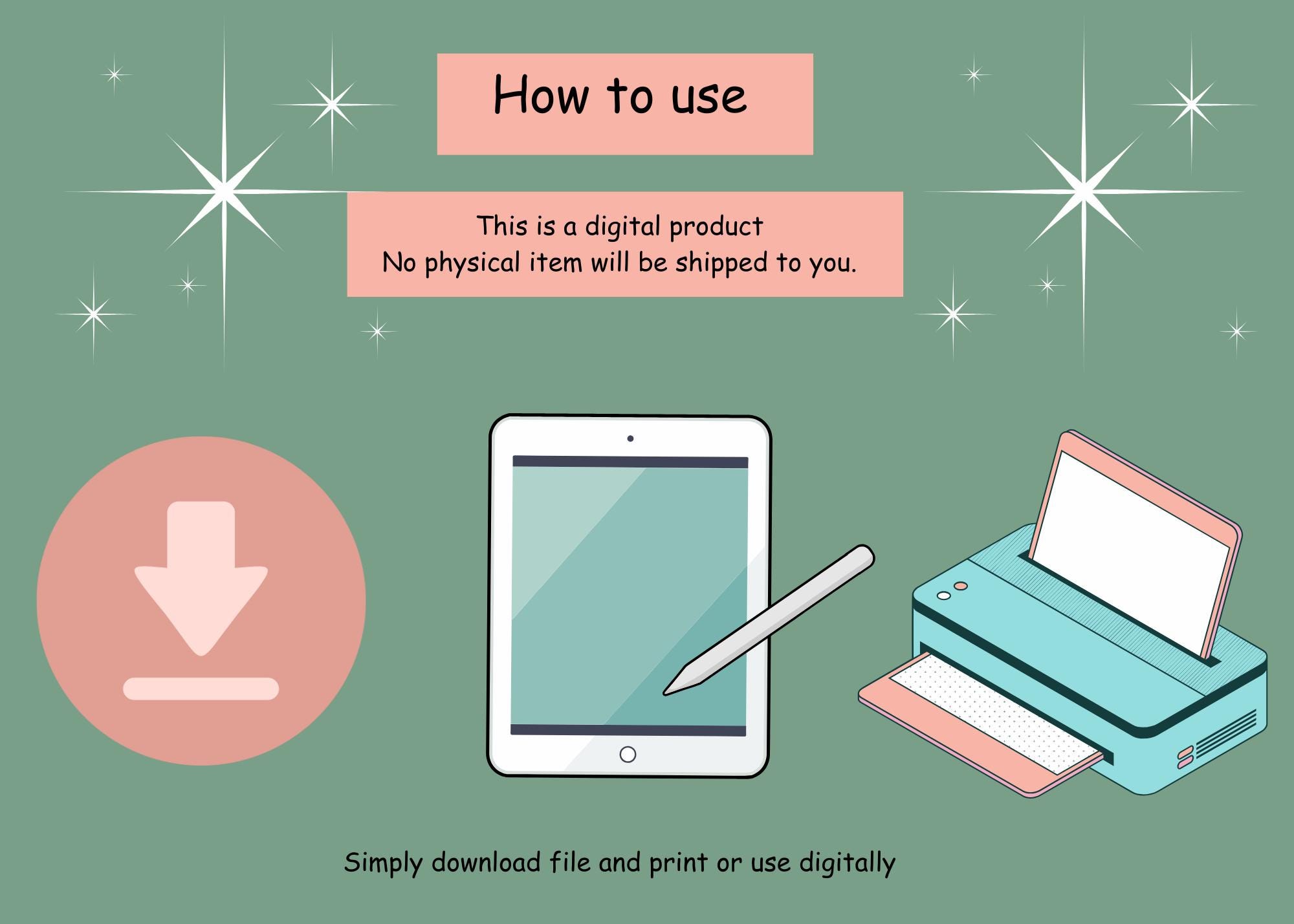 Daisy Digital Notebook PDF – Printable Lined Paper, 30 Pages – Floral ...