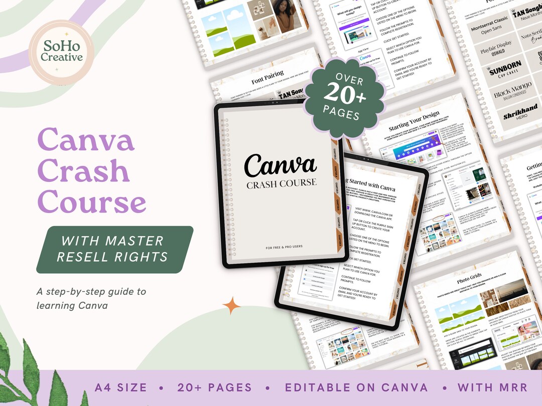 Canva 101: A Crash Course - How to Guide With Master Resell Rights (MRR ...