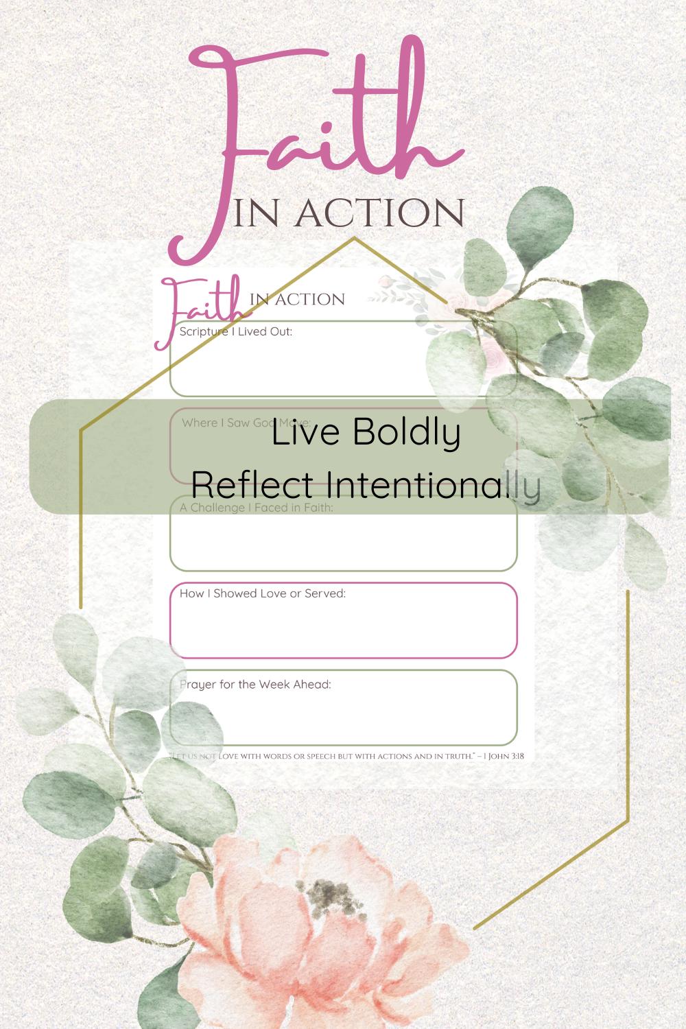 Faith in Action | Printable Weekly Christian Reflection Page | Living ...