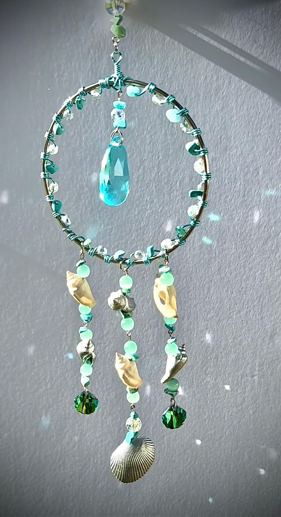 Seashell Wind Chimes Suncatcher Wire Wrap - Etsy