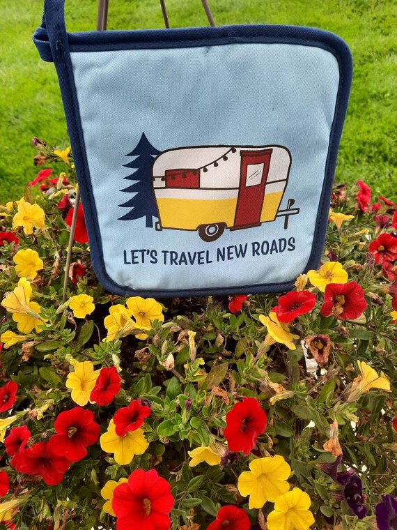 Cute Camping Pot Holder for RV and Vintage Camper.please State - Etsy