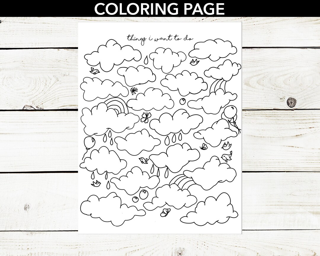 Visual Life Goals Coloring Page for Creative People PDF - Etsy