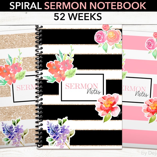 Church Notes Spiral Journal - Etsy