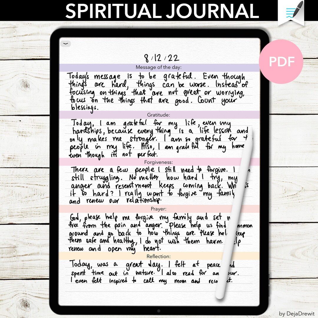 Daily Prayer Journal Printable Digital Gratitude Journal - Etsy
