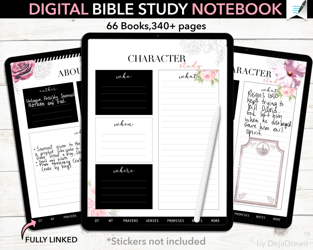 Digital Bible Study Notebook Christian Instant Download Bible Note ...