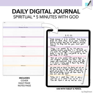 Daily Prayer Journal Printable Digital Gratitude Notebook Daily ...