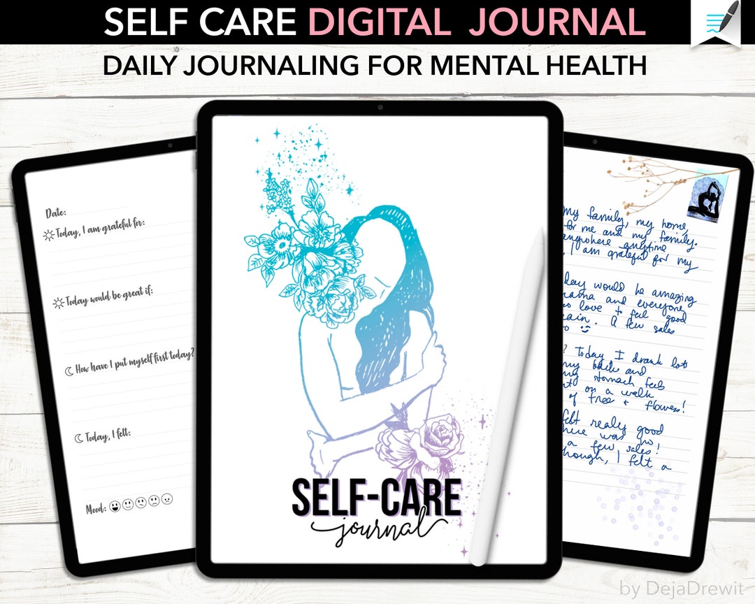 Daily Self Care Journal Digital Self-care Journal Simple Notebook for ...