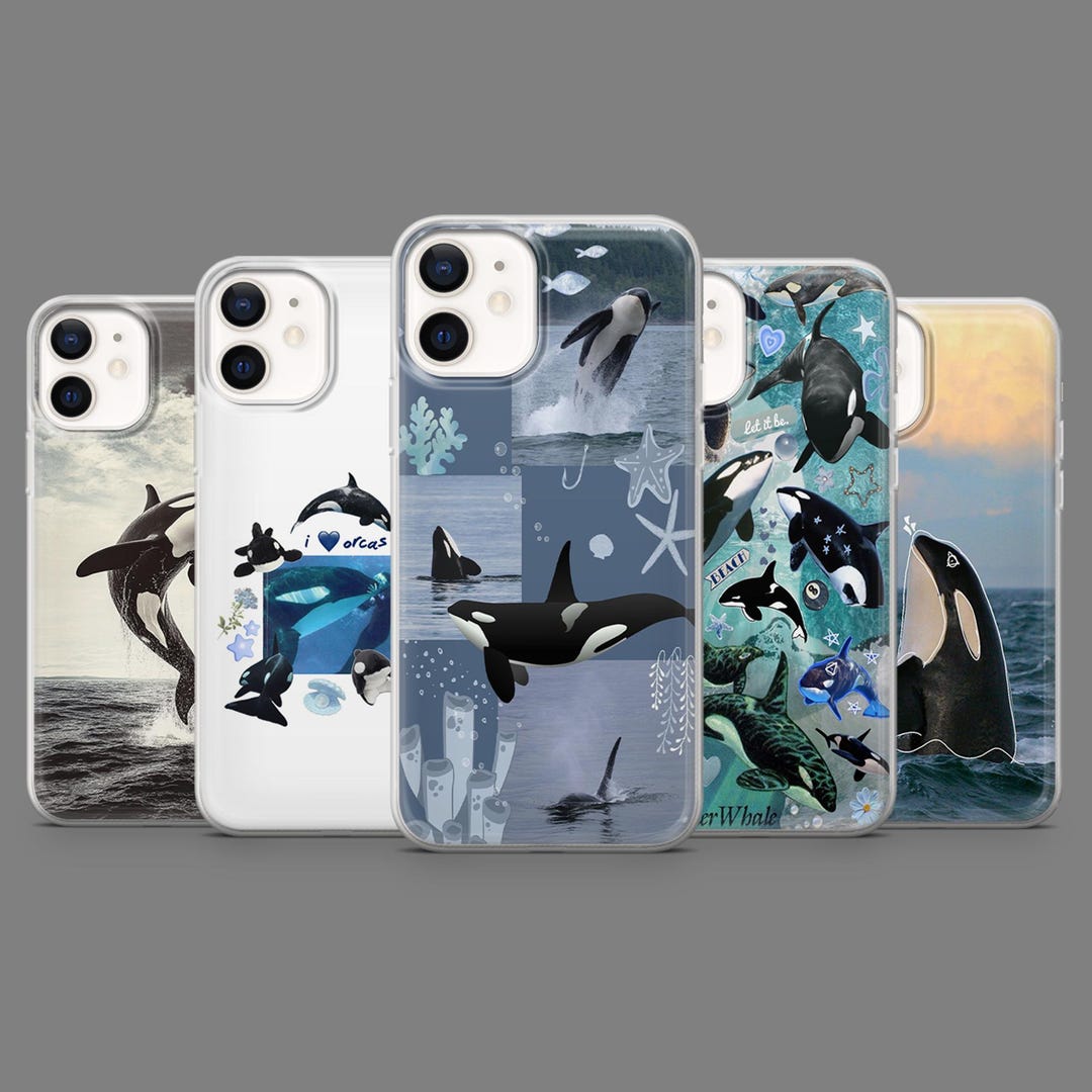 Orca Phone Case Killer Whale Ocean Animal Cover for iPhone 16,15,14,13 ...