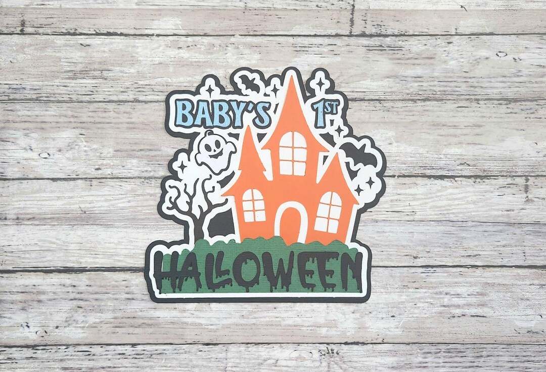 Baby's First Halloween Scrapbook Title Embellishment: 3D Handmade Paper ...