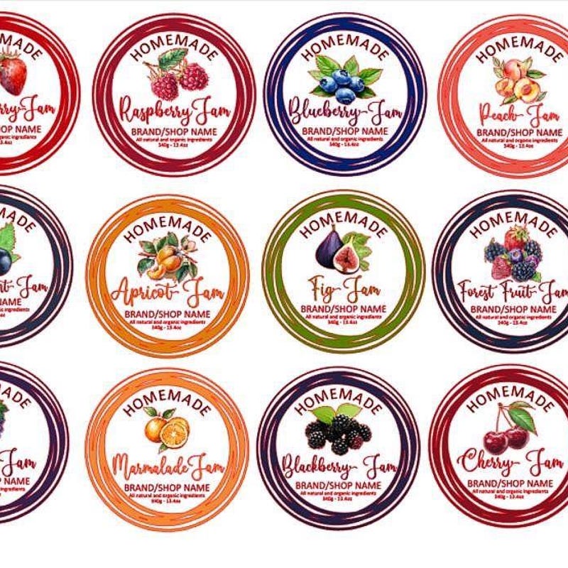 Fruit Jam Stickers - Etsy