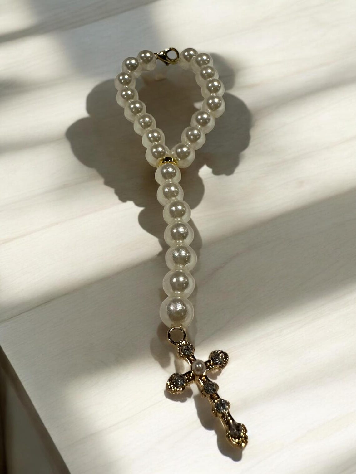 Rear View Mirror Car Beaded Cross • Hanging Accessories • Cross Hanging ...