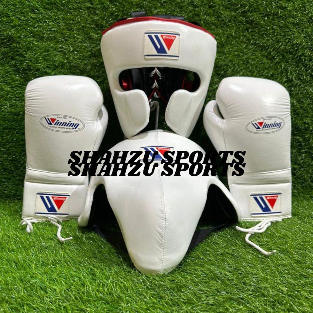 Custom Boxing Sparring Set: Leather Gloves, Headgear & Groinguard - Etsy