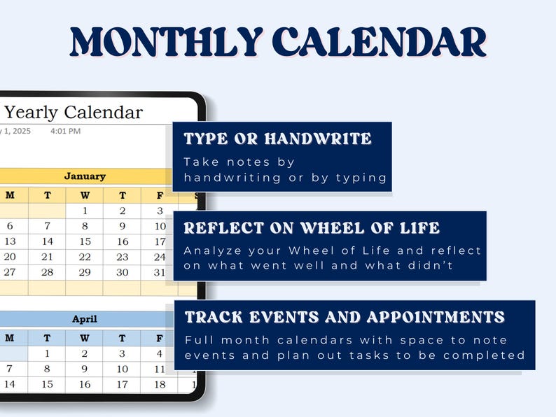 ONENOTE Vorlage | 2026 Digitaler Kalender | OneNote Planer | One Note ...