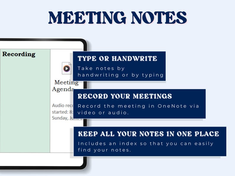 Onenote Template, Onenote Template Work, Onenote Work Notes Template ...