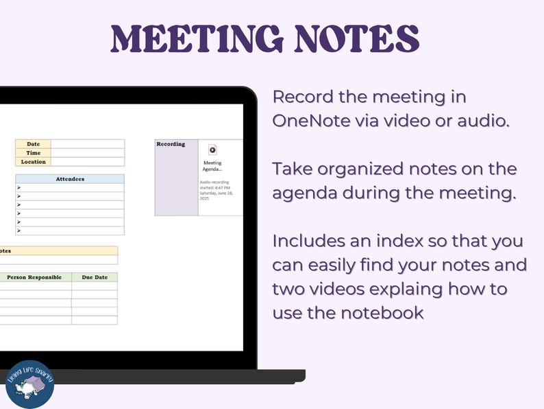 Onenote Template | Onenote Template Work | Onenote Work Notes Template ...