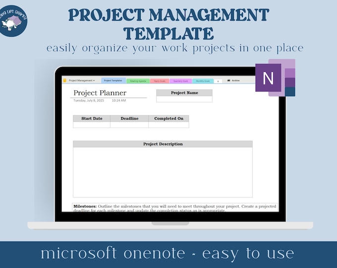 DEC-NOV Onenote Planner, Onenote Template for Work, Onenote Project ...